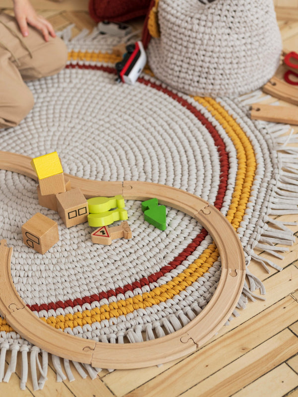Vivid Handwoven Play Rug - Vibrant Craft for Active Young Minds – The ...