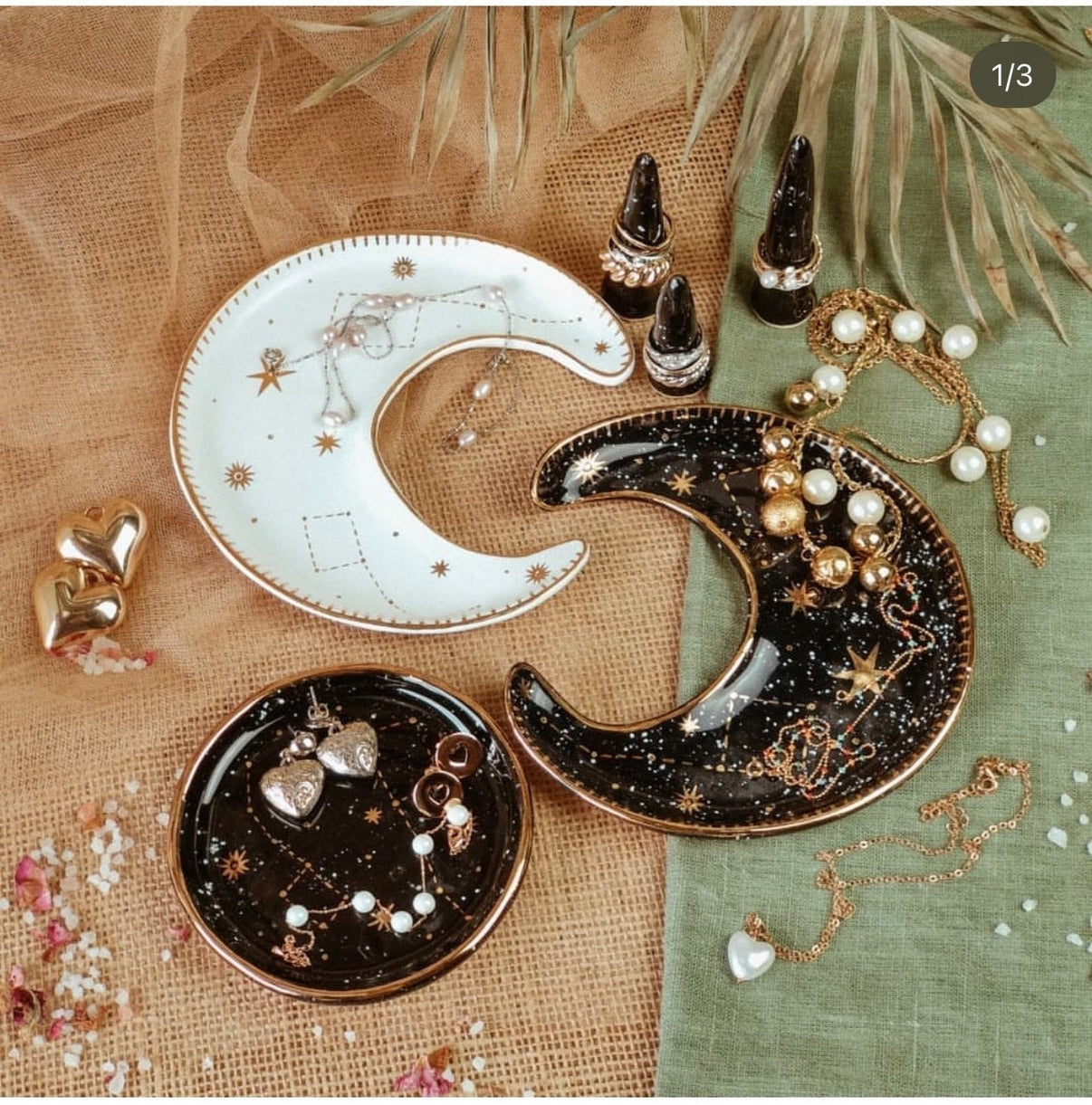 Handmade Ceramic Tray | Half-Moon Elegant Tabletop Accessory – The ...